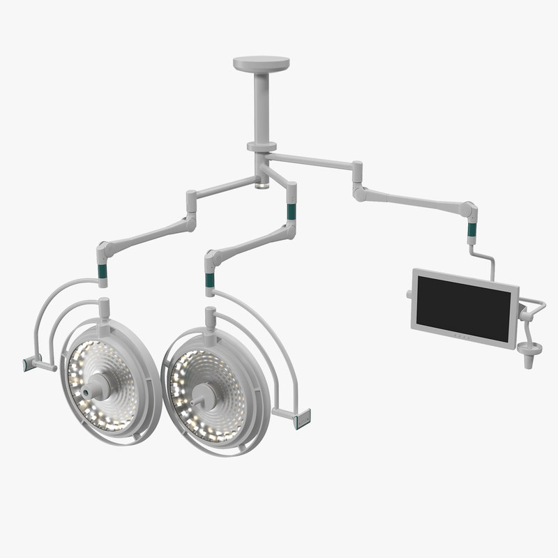 Ceiling mount surgical lighting 3D model - TurboSquid 1360053