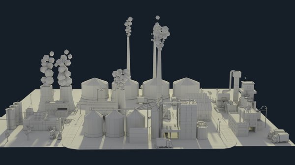 3D factories industrial - TurboSquid 1158356