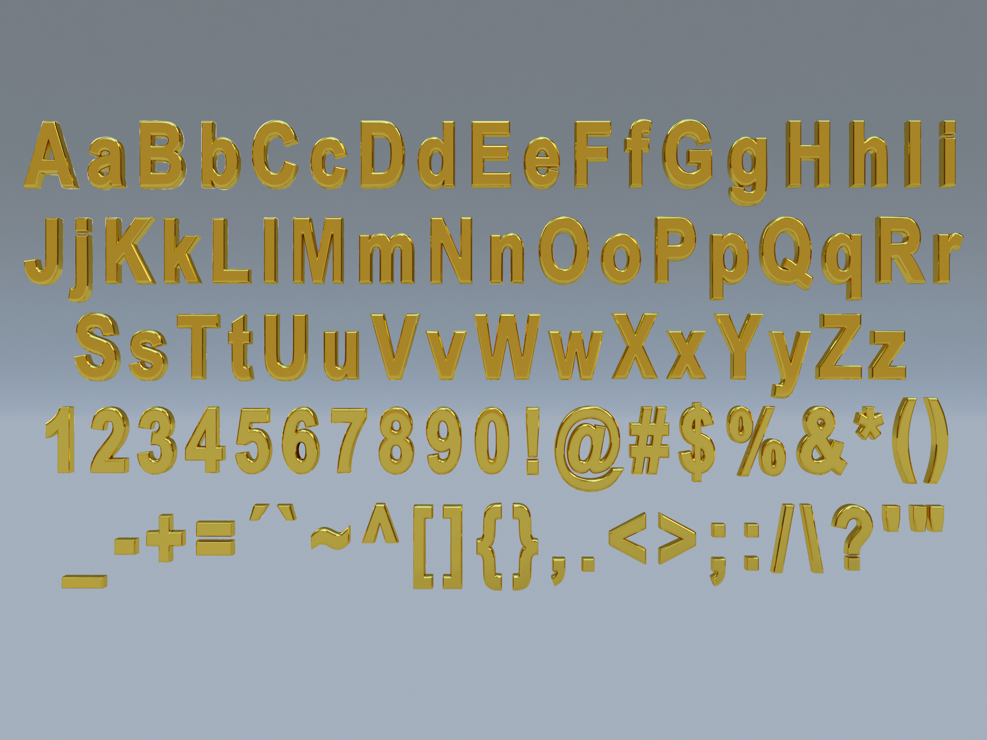 Alphanumerische Zeichen im Arial-Format. 3D-Modell - TurboSquid 1360146