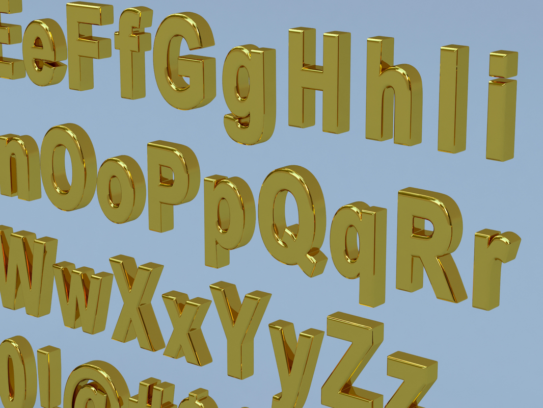 Alphanumerische Zeichen im Arial-Format. 3D-Modell - TurboSquid 1360146