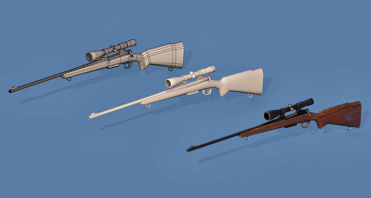 Hunting rifle 3D model - TurboSquid 1360314