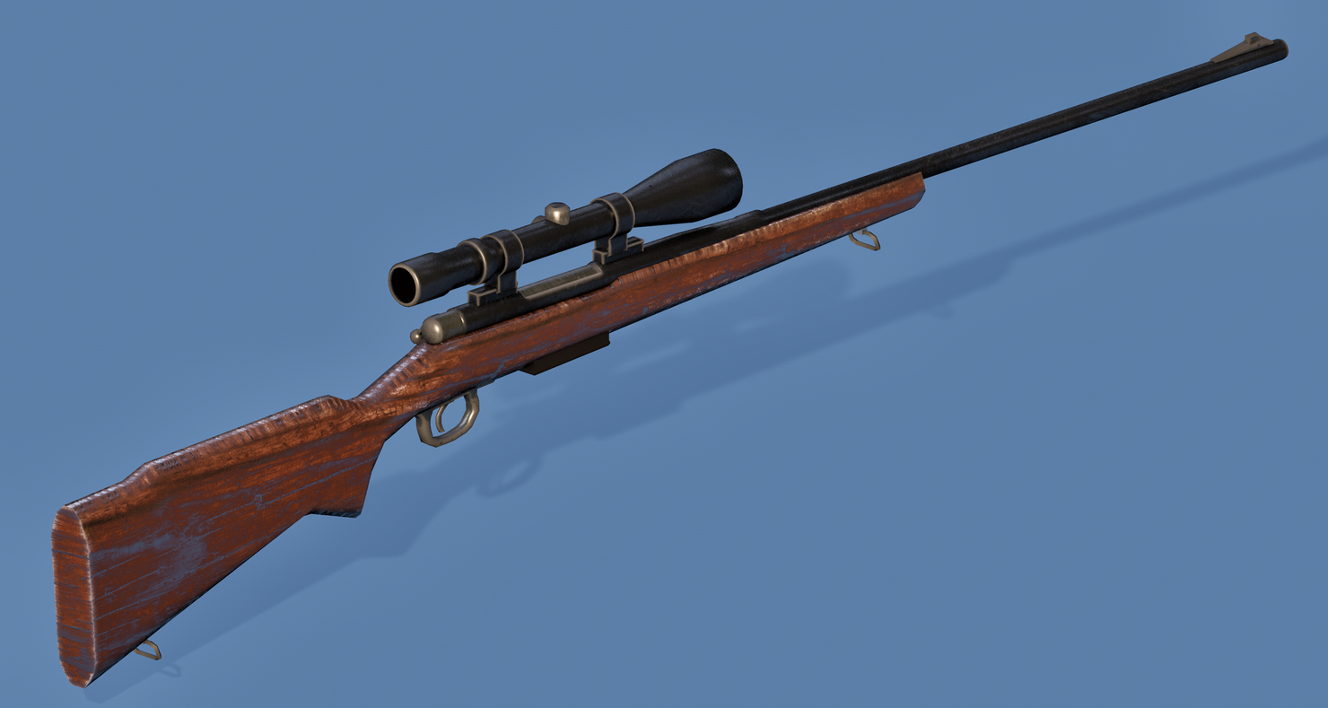 Hunting rifle 3D model - TurboSquid 1360314