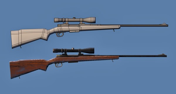 Hunting rifle 3D model - TurboSquid 1360314