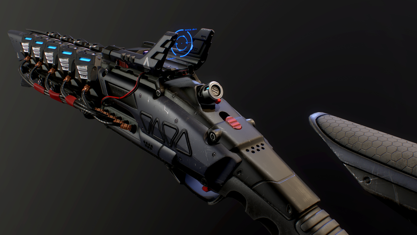 Futuristic gun 3D - TurboSquid 1360333