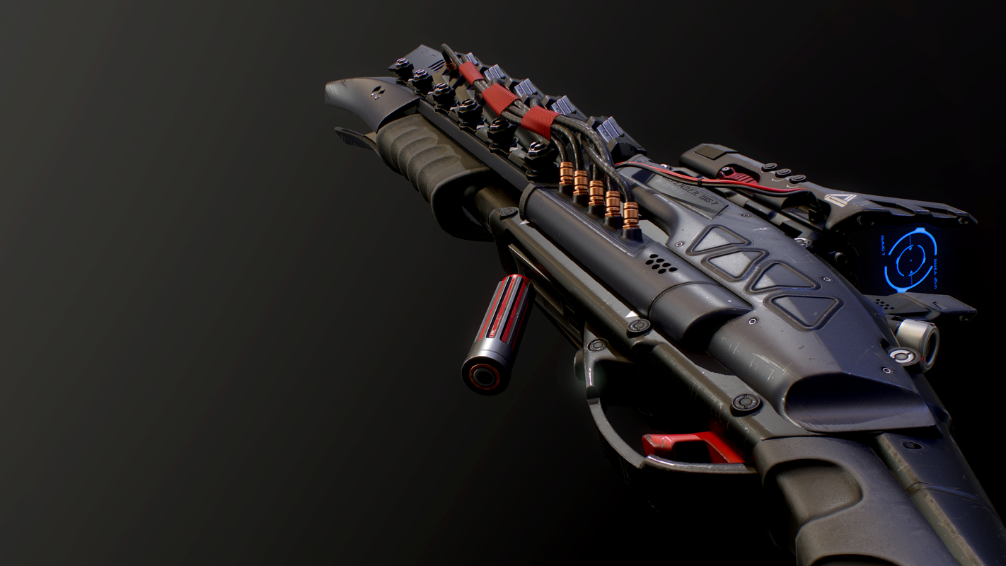 Futuristic gun 3D - TurboSquid 1360333