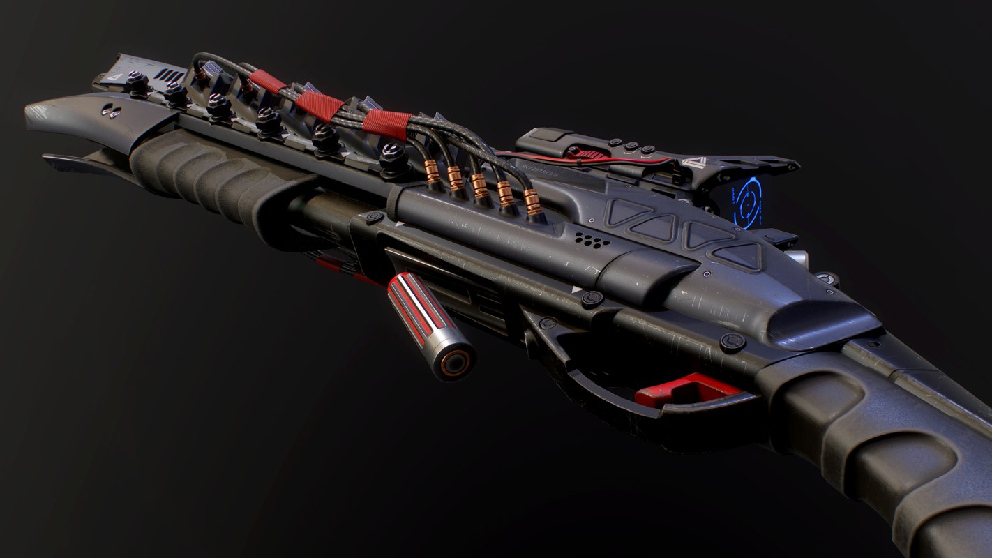 Futuristic gun 3D - TurboSquid 1360333