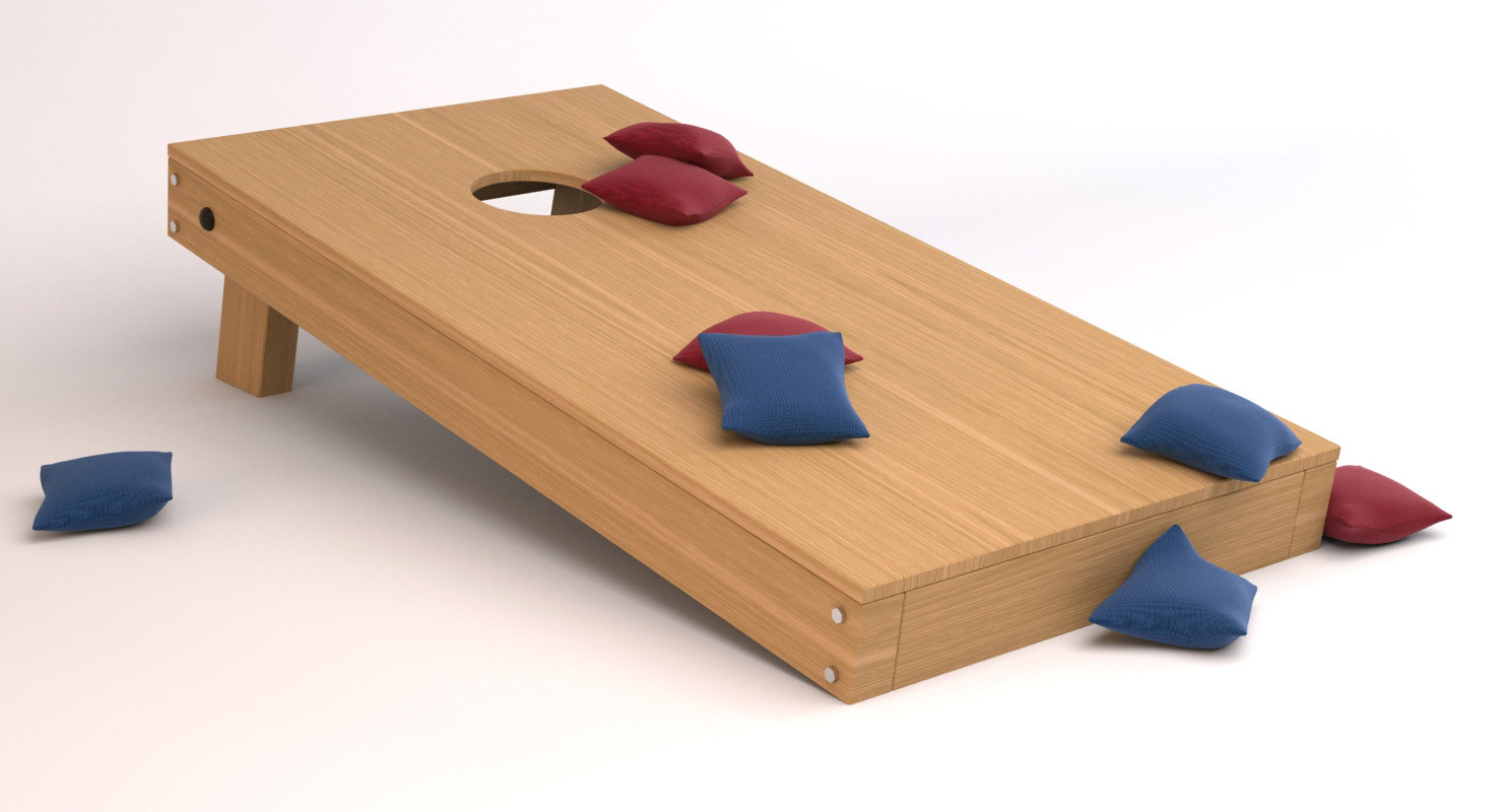 Cornhole Set Wood 3d Model Turbosquid 1360475