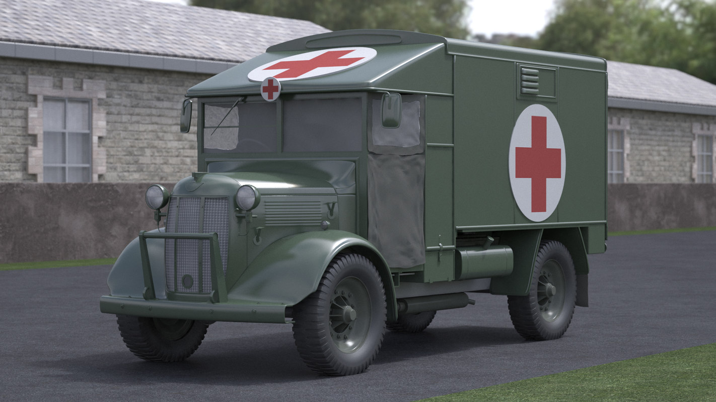 3D model 2 wwii ambulance - TurboSquid 1360748