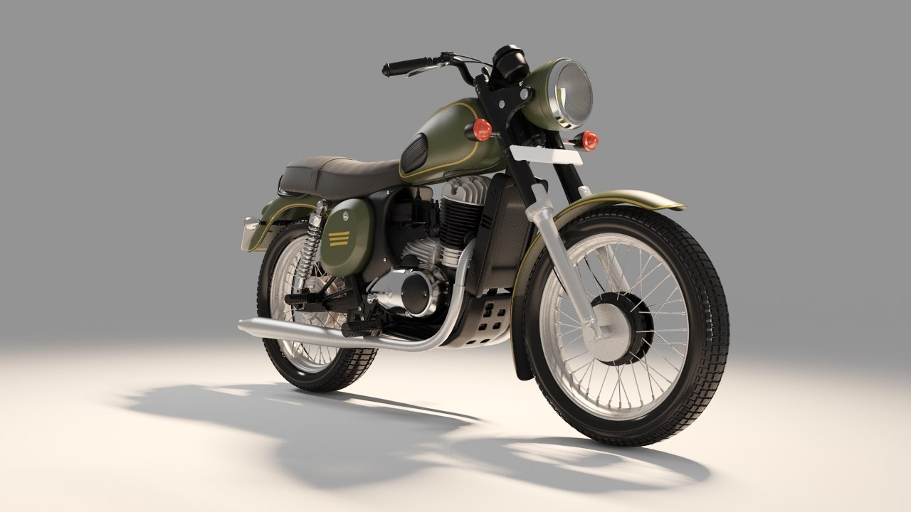 Jawa motorcycle 3D model - TurboSquid 1360861