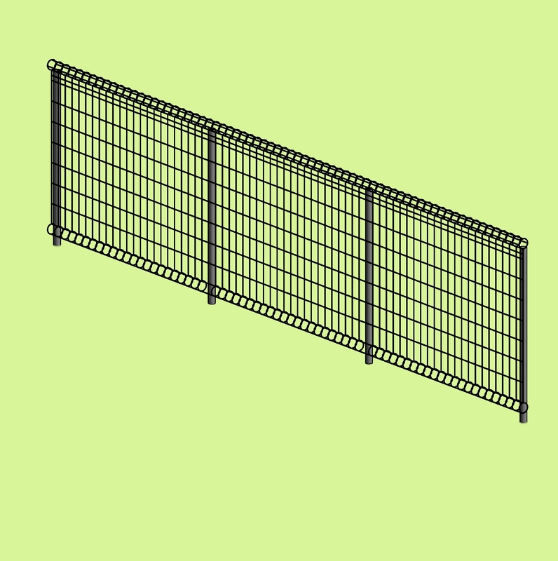 Revit Mesh Fence von Railing 3D-Modell - TurboSquid 1360841