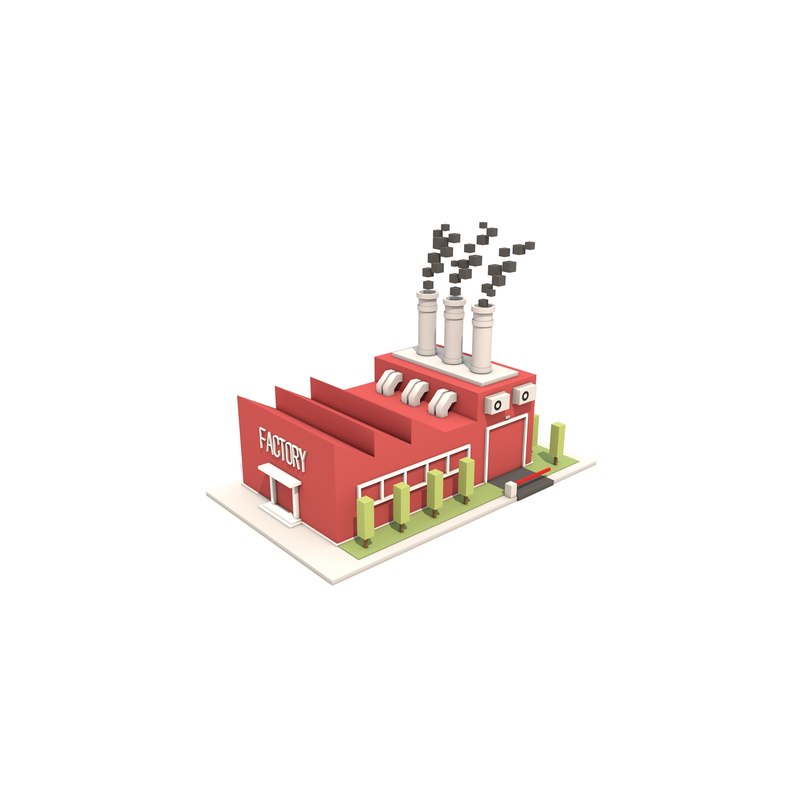 3D simple factory - TurboSquid 1361010