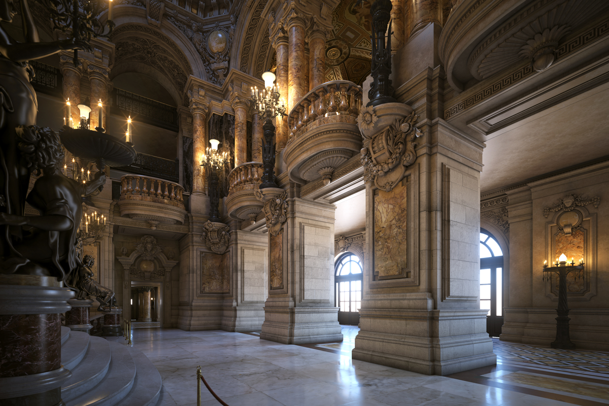 Opera garnier - staircase 3D model - TurboSquid 1295933