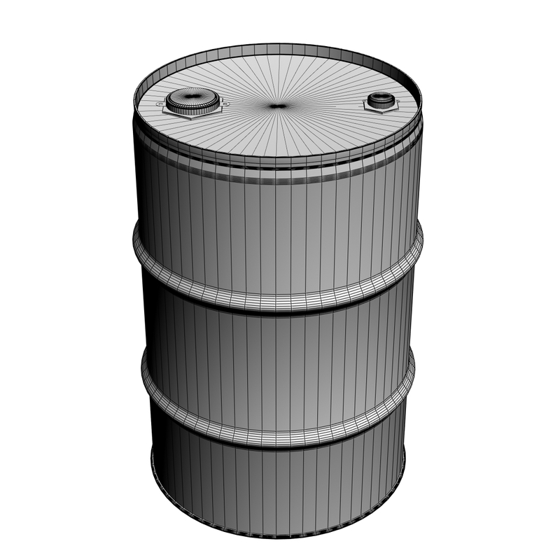 modelo 3d Barril metálico con aro cilíndrico. - TurboSquid 1361315