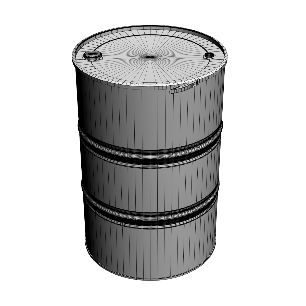 modelo 3d Barril metálico con aro cilíndrico. - TurboSquid 1361310