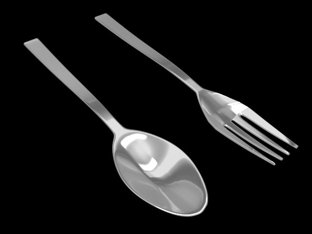 Fork spoon 3D model - TurboSquid 1361351
