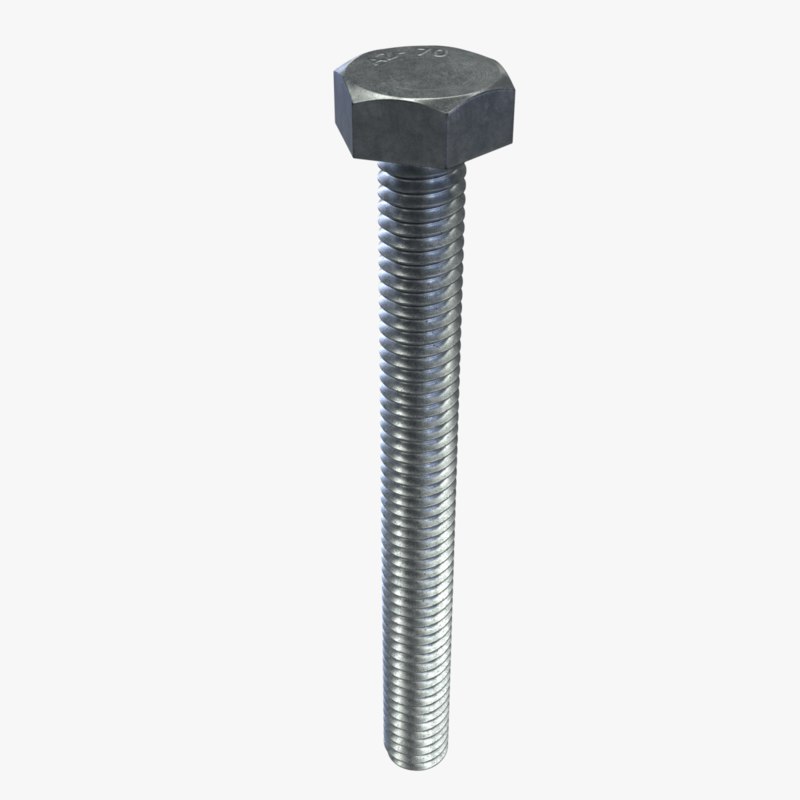 3D model hex bolt m4x40 - TurboSquid 1361449
