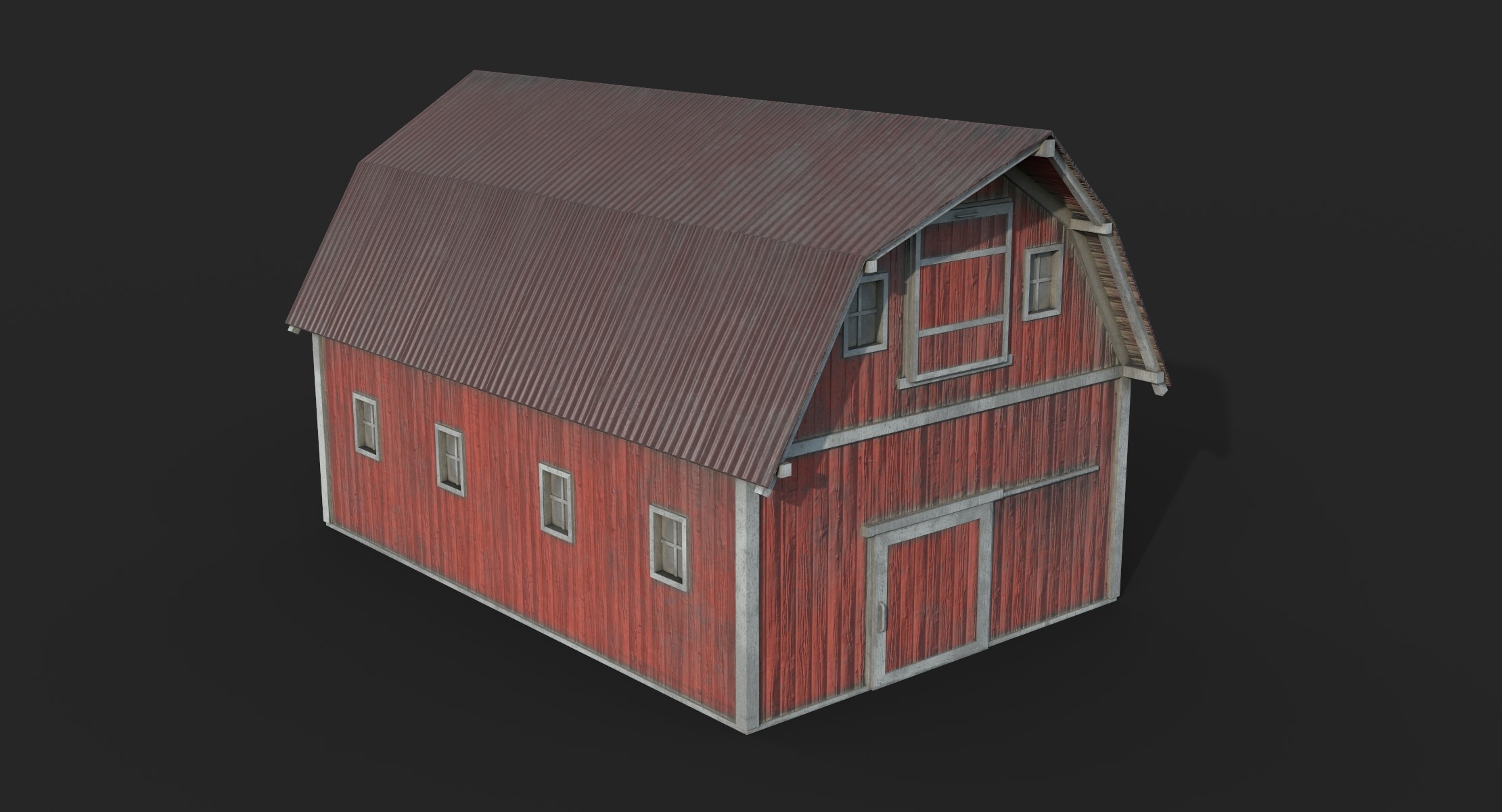 3D ready red barn model - TurboSquid 1361528