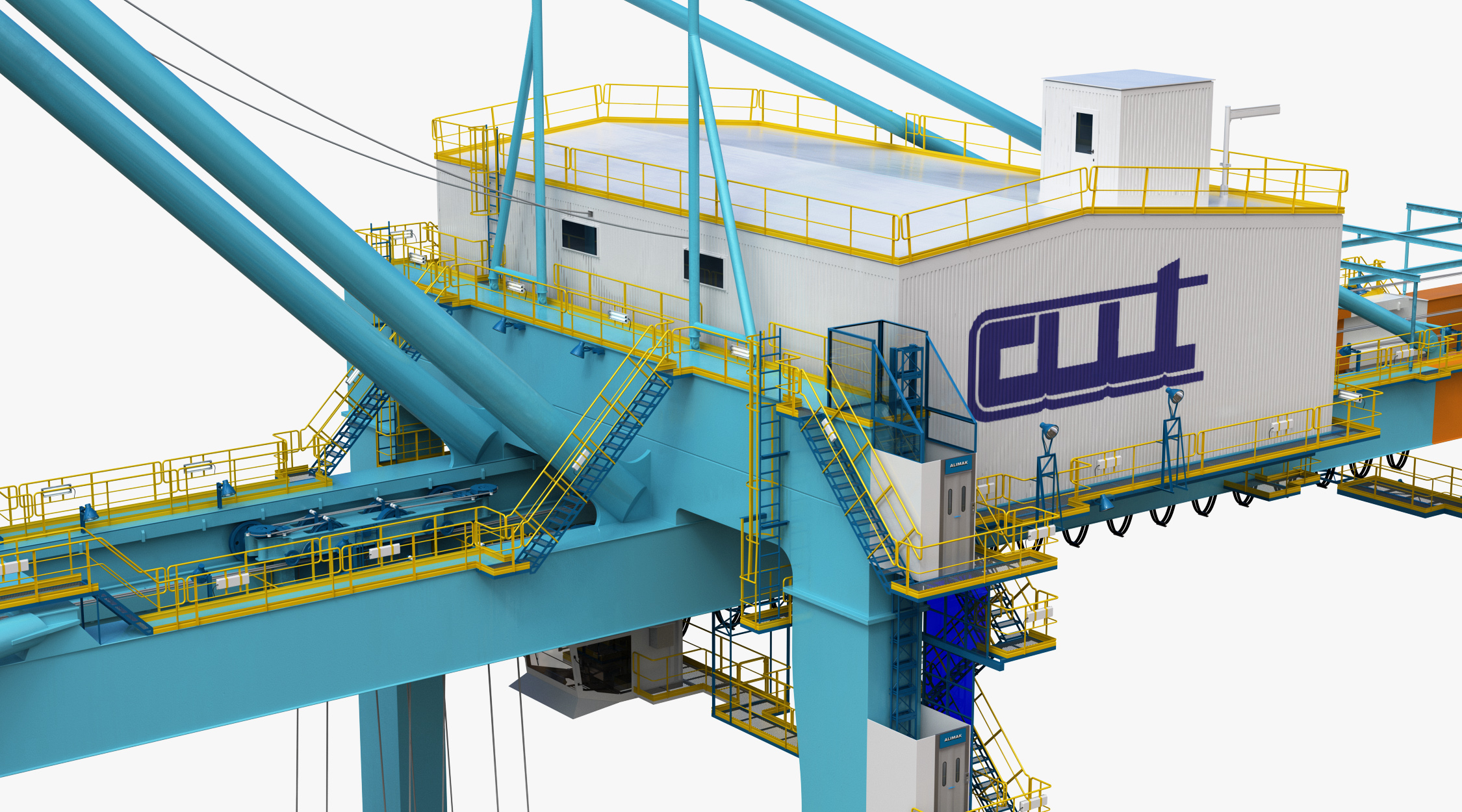 3D sts harbor crane zpmc model - TurboSquid 1361576