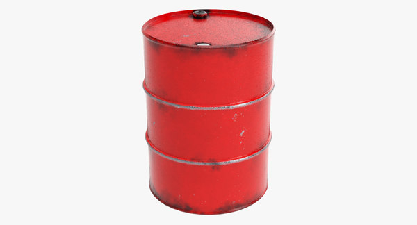 3D model red oil barrel - TurboSquid 1361582
