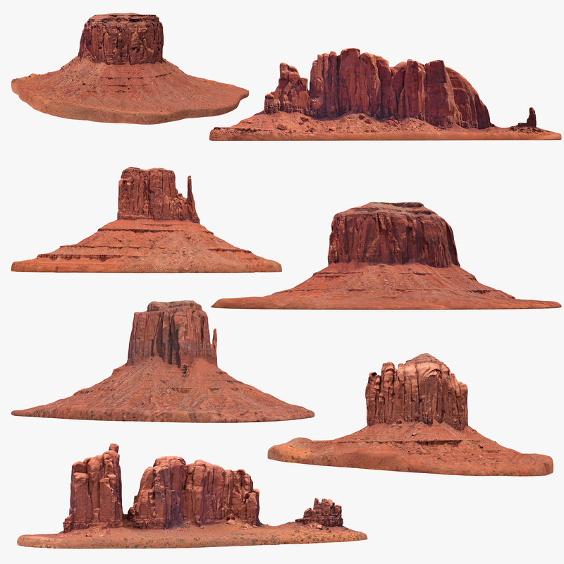 Sandstone butte pack 1 3D model - TurboSquid 1361660