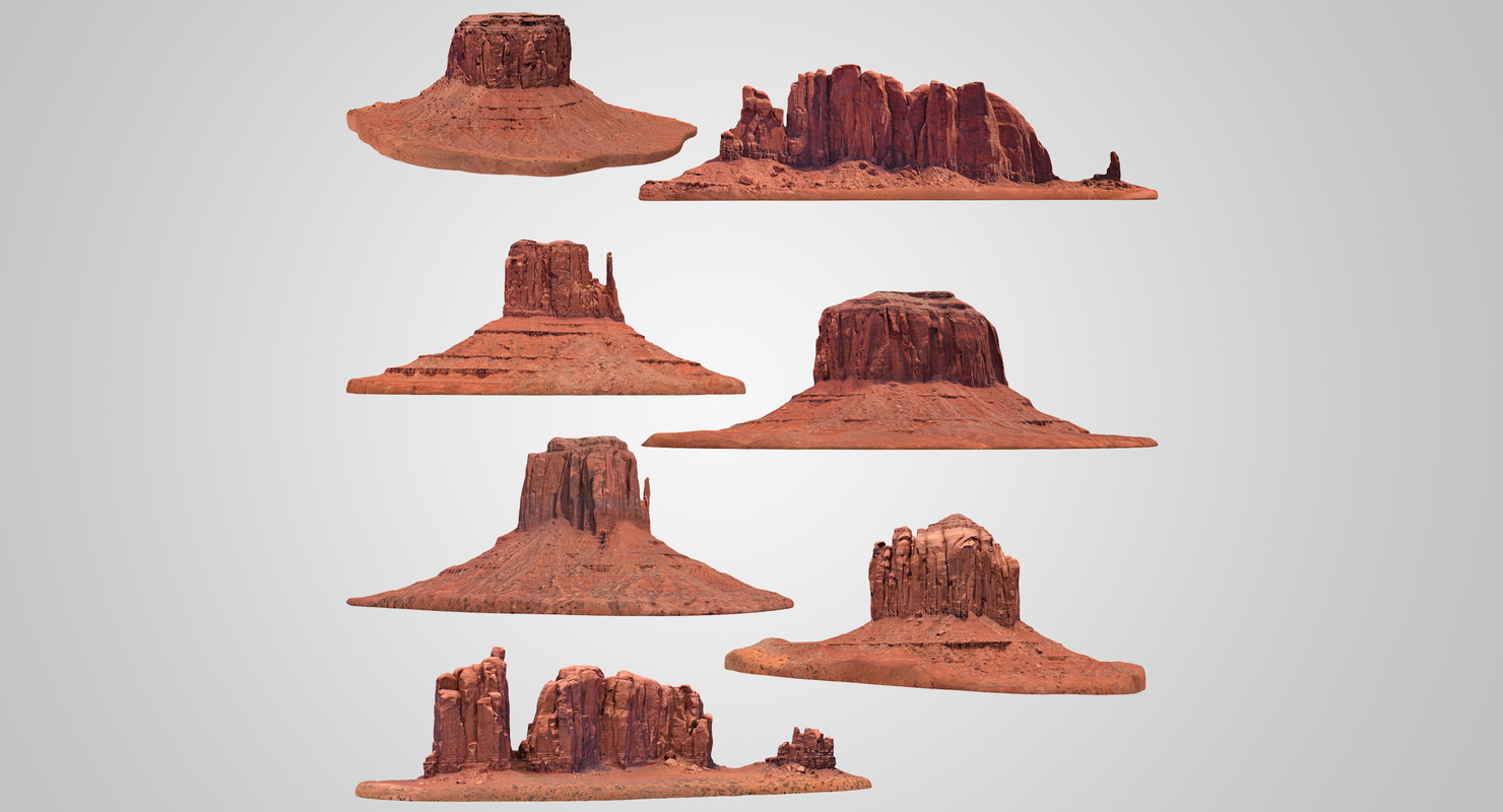 Sandstone butte pack 1 3D model - TurboSquid 1361660