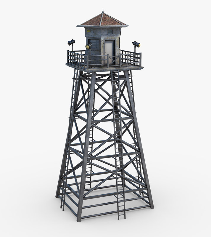 3D jail guard tower - TurboSquid 1361707