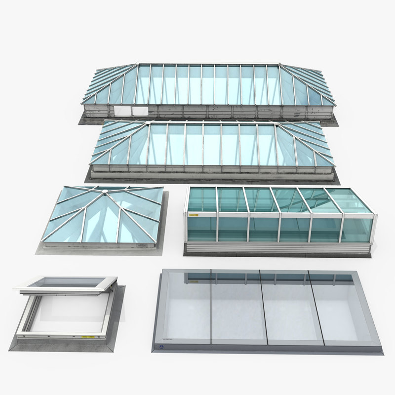 Rooftop skylights model - TurboSquid 1361767