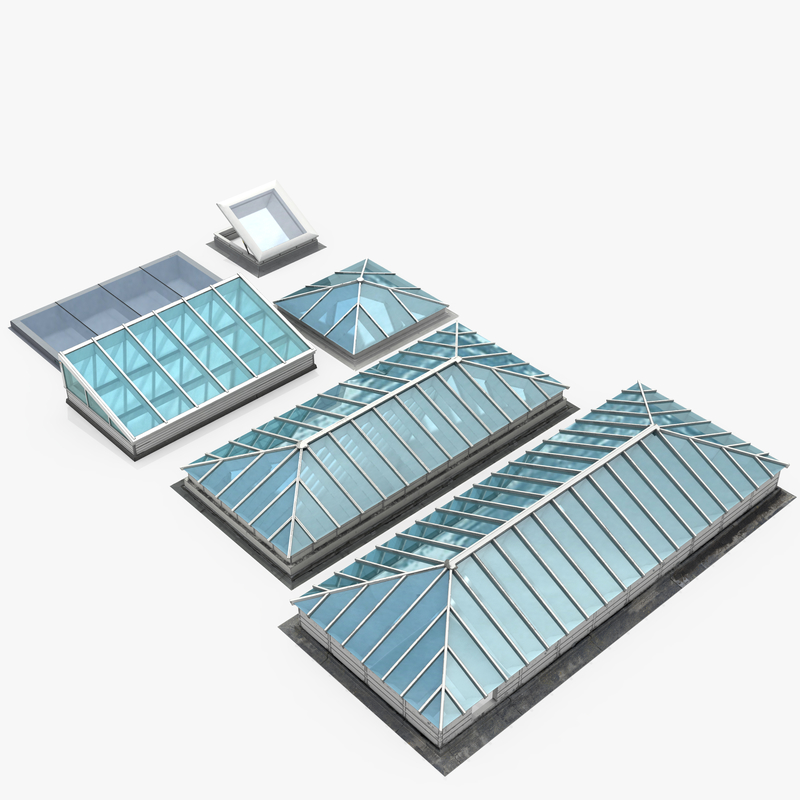 Rooftop skylights model - TurboSquid 1361767