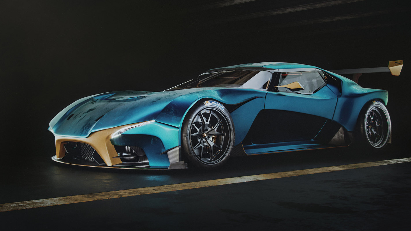 3D unbranded concept car racing - TurboSquid 1361741