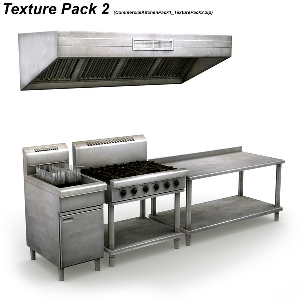3d commercial kitchen pack