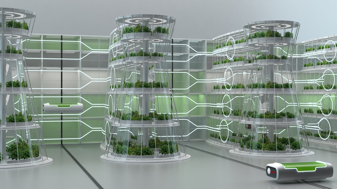 3D hydroponics vertical farm - TurboSquid 1361916