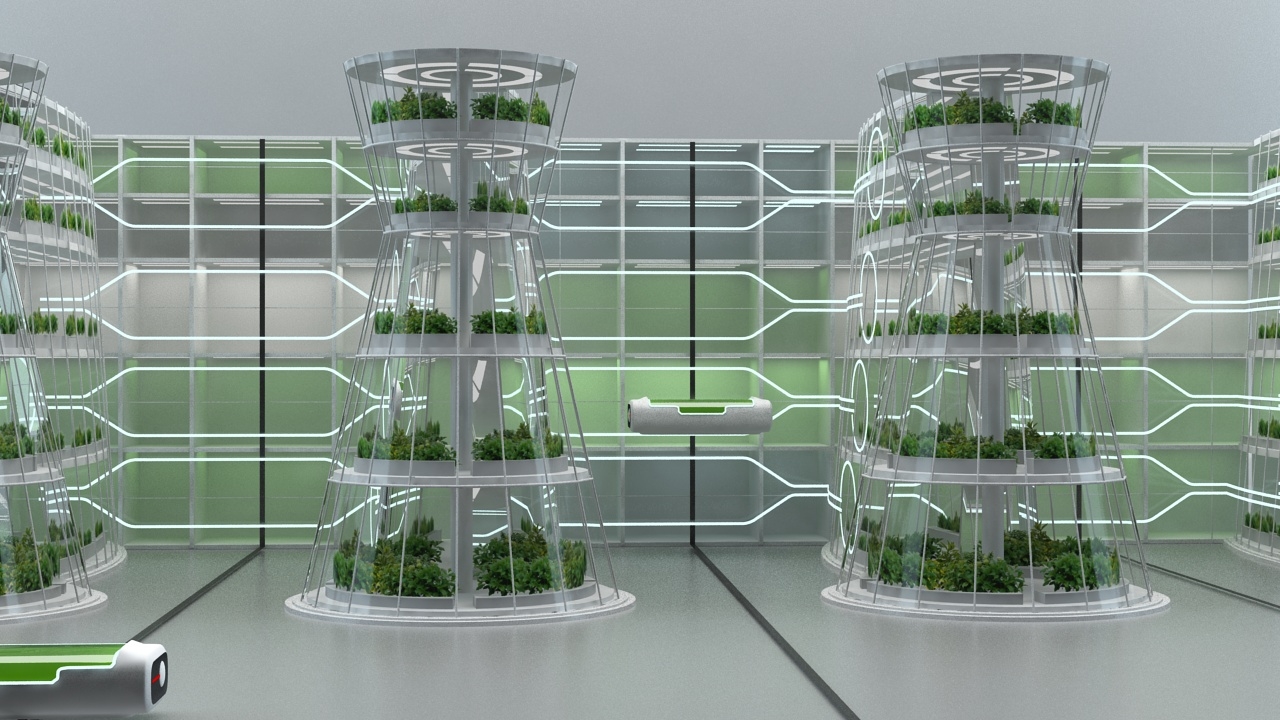 3D hydroponics vertical farm - TurboSquid 1361916
