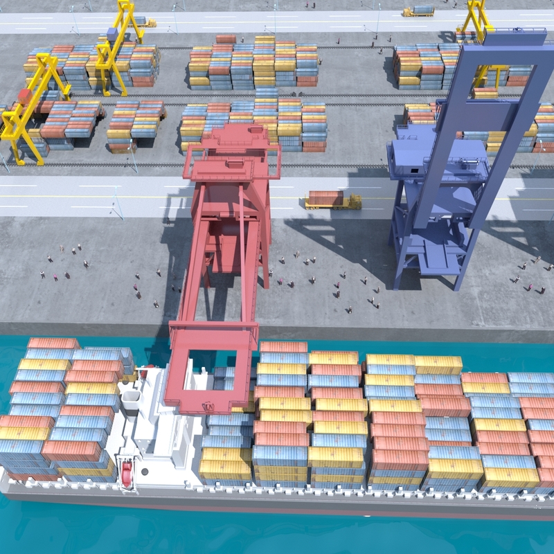 Port 3D model - TurboSquid 1362062