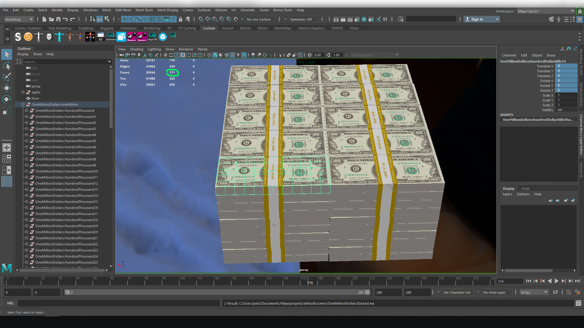 Million dollars 3D model - TurboSquid 1362094