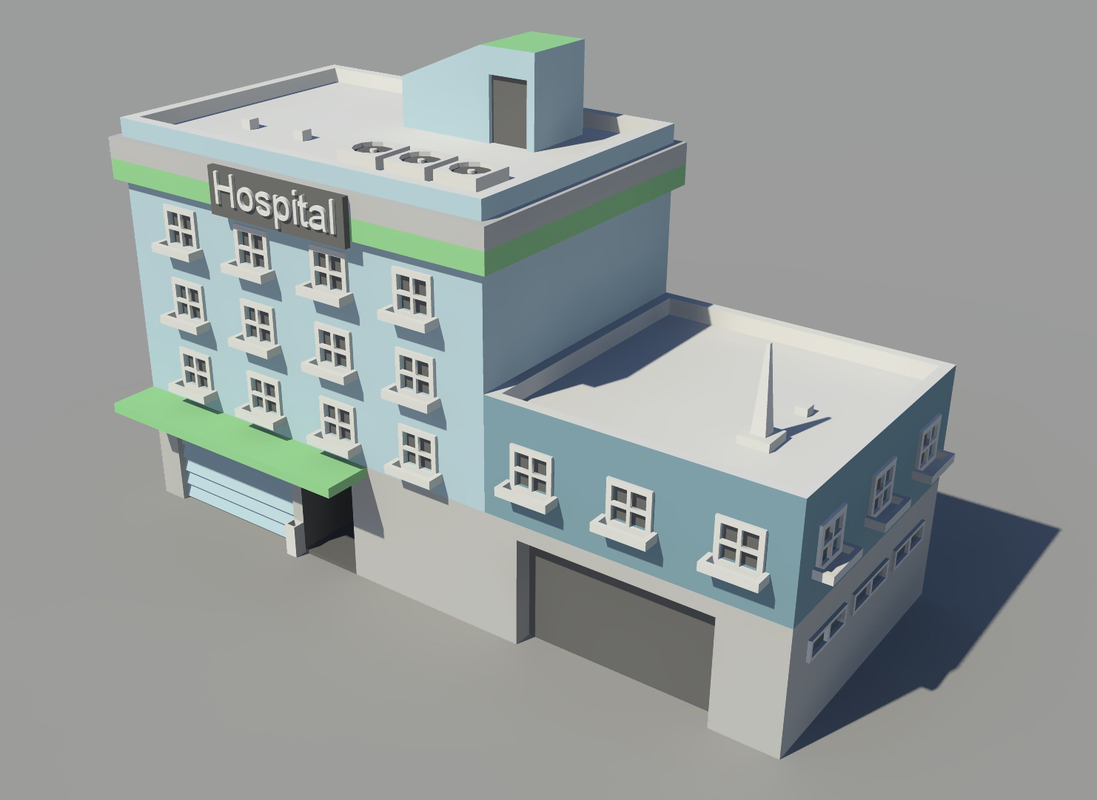 Isometric buildings 3D model - TurboSquid 1362141