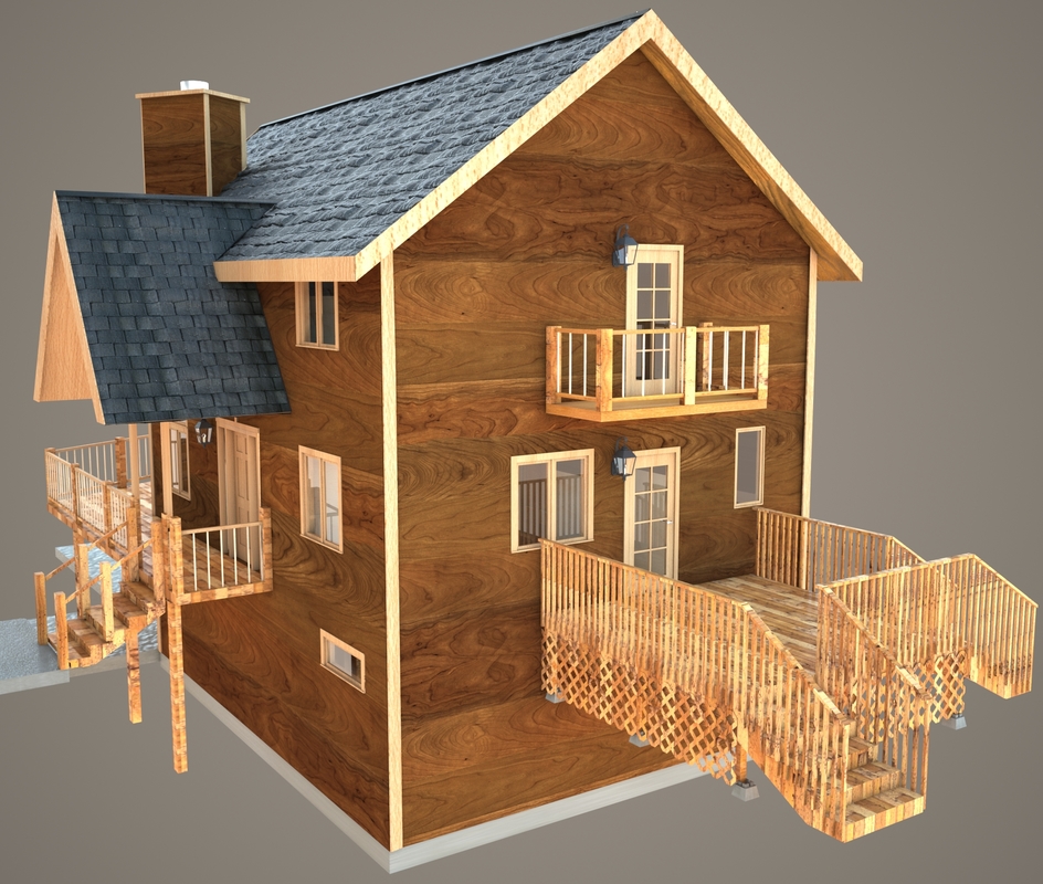 3D cabin architectural interior model - TurboSquid 1362326