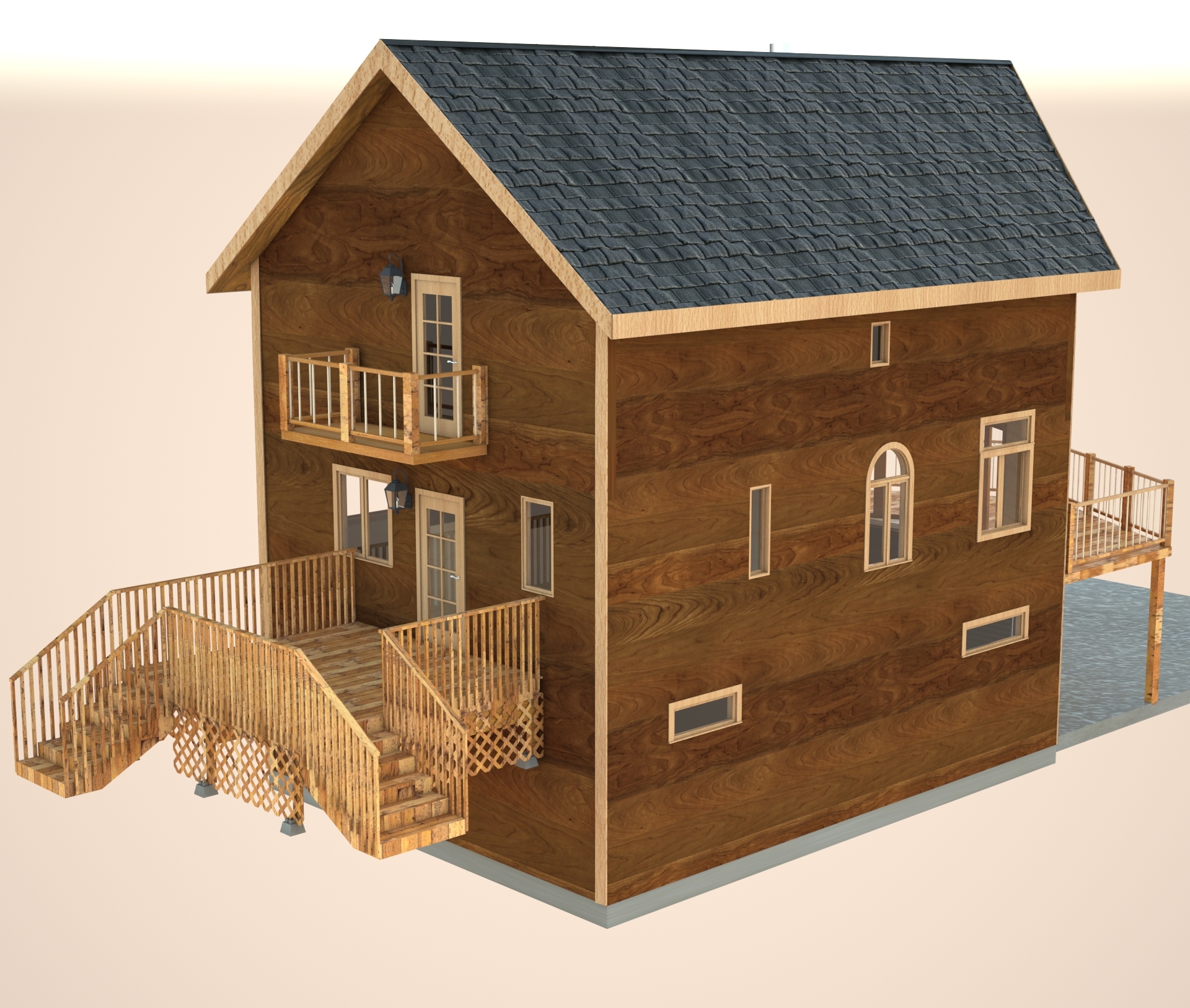 3D cabin architectural interior model - TurboSquid 1362326