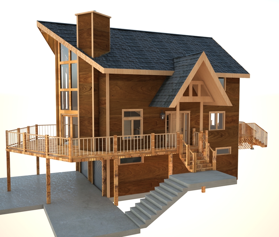 3D cabin architectural interior model - TurboSquid 1362326