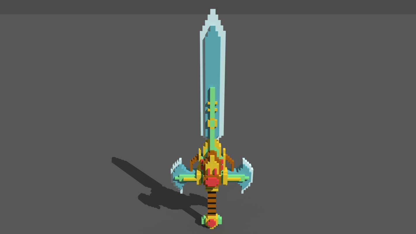 3D voxel sword - TurboSquid 1362429