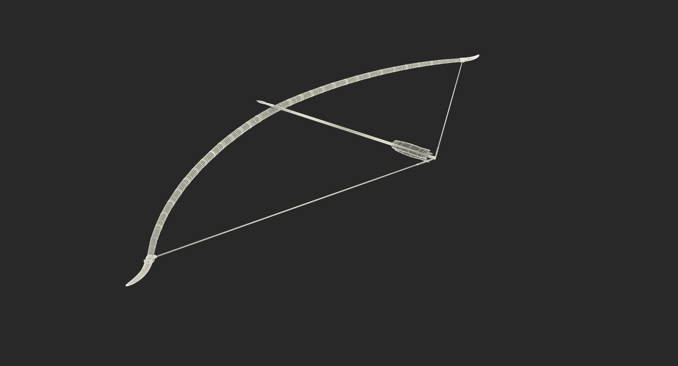 3D armed viking bow arrow model - TurboSquid 1362560