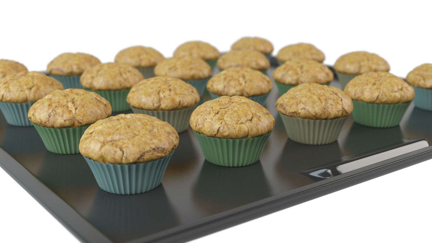 Muffins bake animation 3D model - TurboSquid 1362619