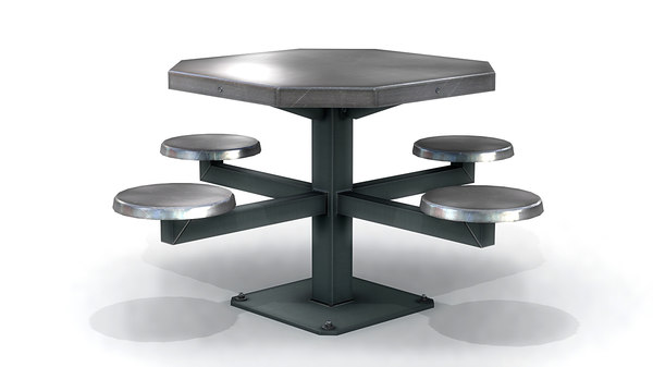 Prison cafeteria table 3D - TurboSquid 1299092
