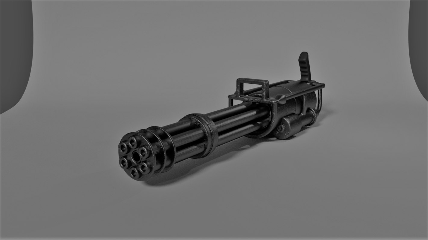 Minigun gun 3D model - TurboSquid 1362903