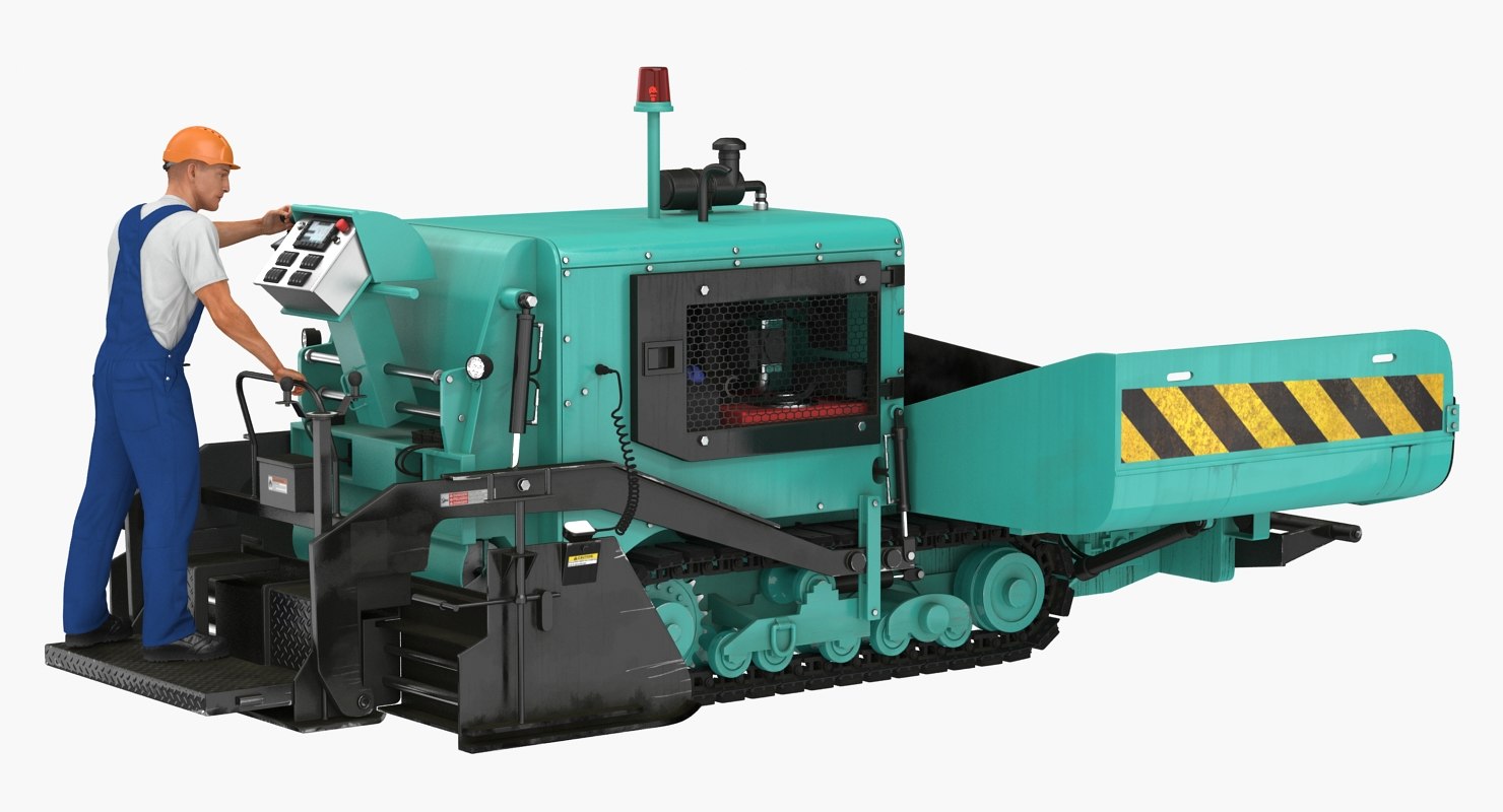 3D model asphalt paving machine operator - TurboSquid 1362936