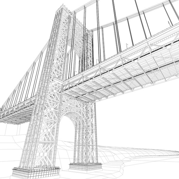 3D george washington bridge model - TurboSquid 1363460