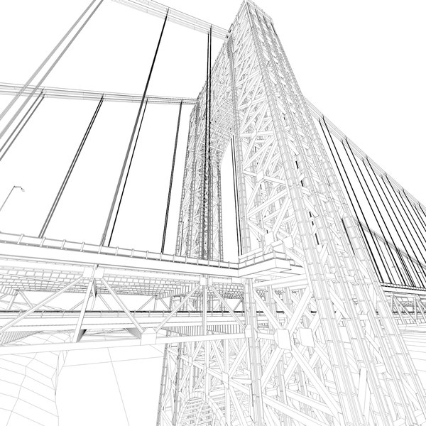 3D george washington bridge model - TurboSquid 1363460
