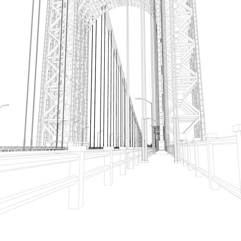 3D george washington bridge model - TurboSquid 1363460