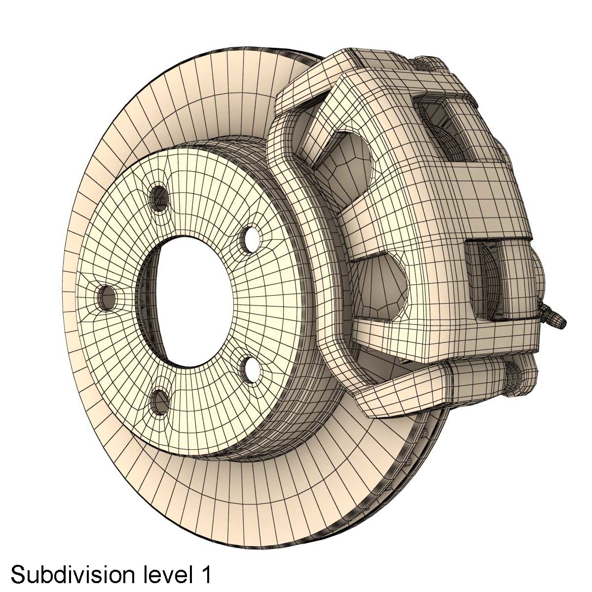 3D model dual piston car disc brake - TurboSquid 1363522