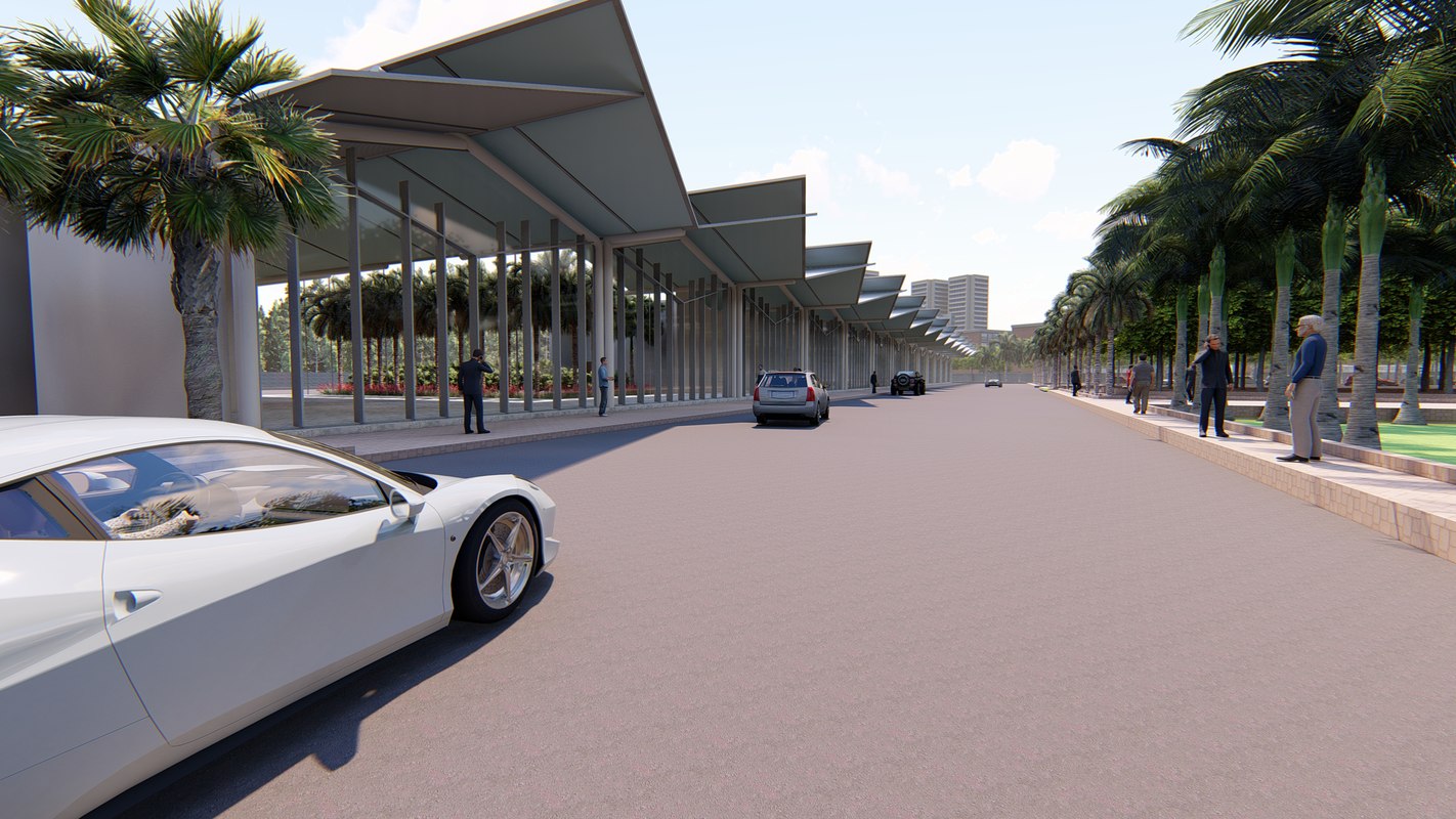 Bus terminal 3D model - TurboSquid 1363637