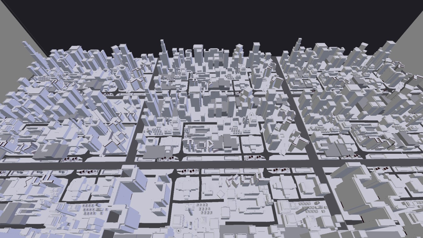 3D buildings scale big city - TurboSquid 1363810